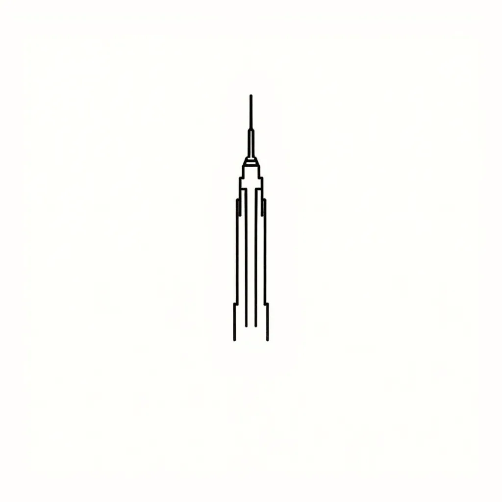 Mastering Minimalism: 5 Iconic Buildings in Simple Line Art