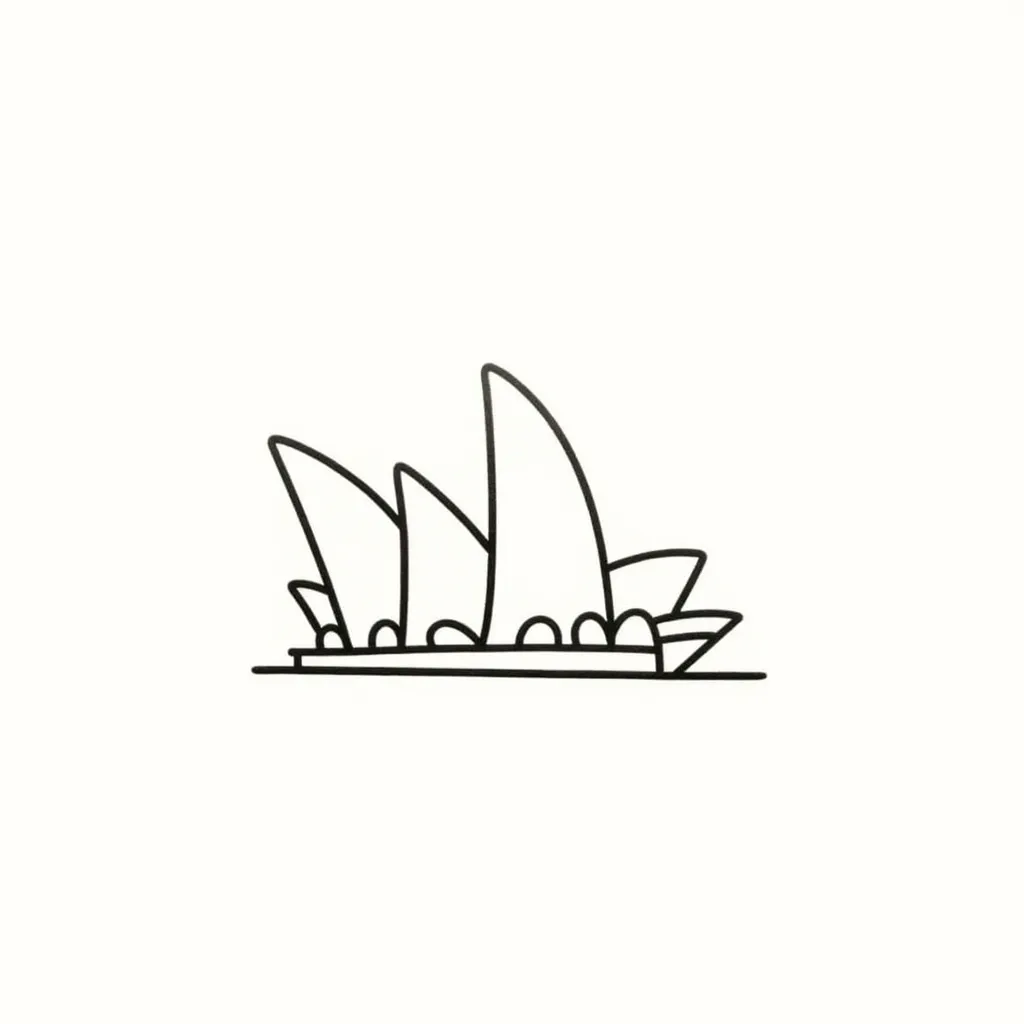 Mastering Minimalism: 5 Iconic Buildings in Simple Line Art