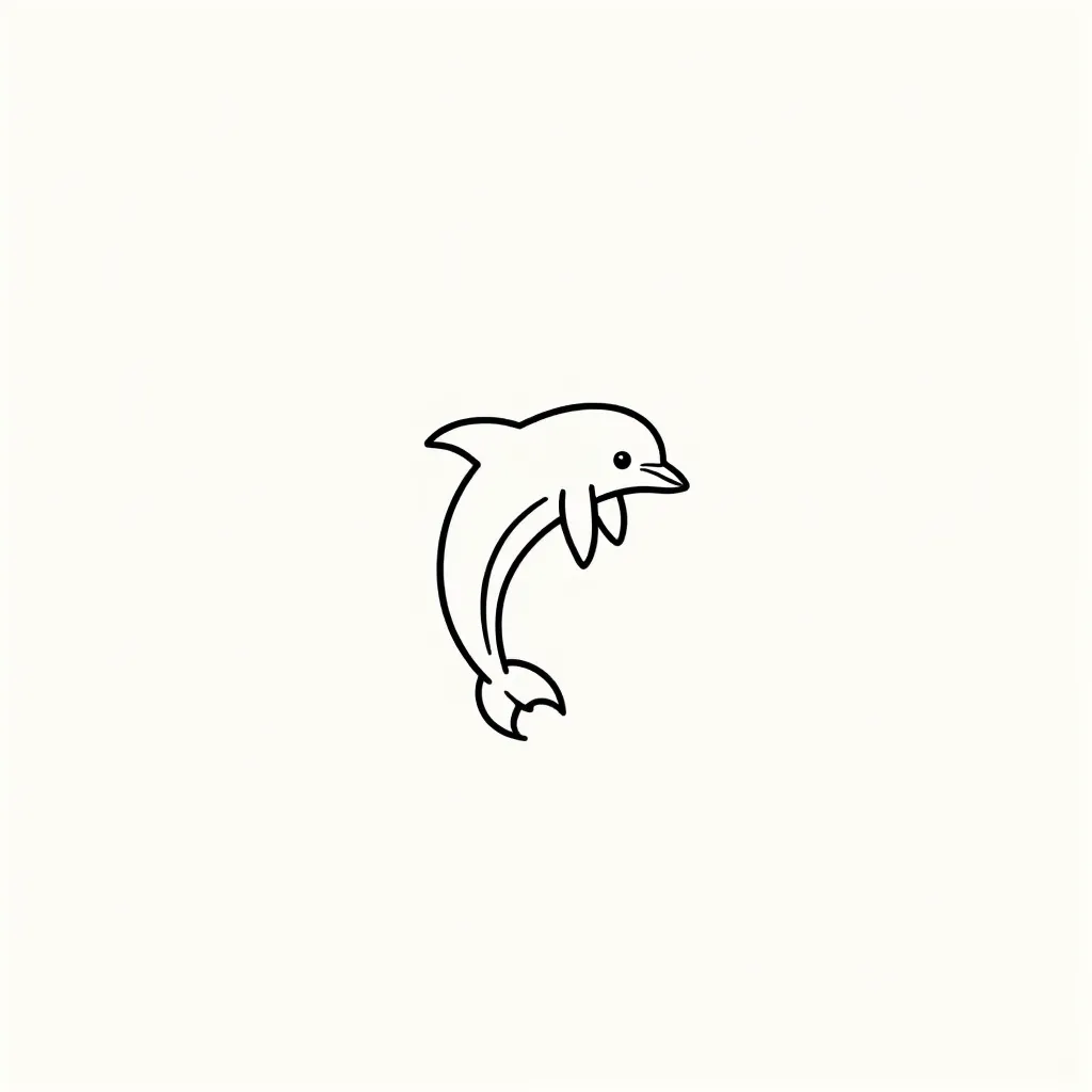 Exploring the Ocean: 5 Sea Creatures in Minimalistic Line Art