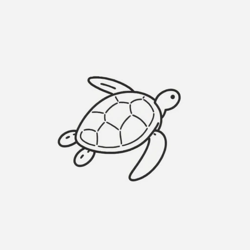 Exploring the Ocean: 5 Sea Creatures in Minimalistic Line Art
