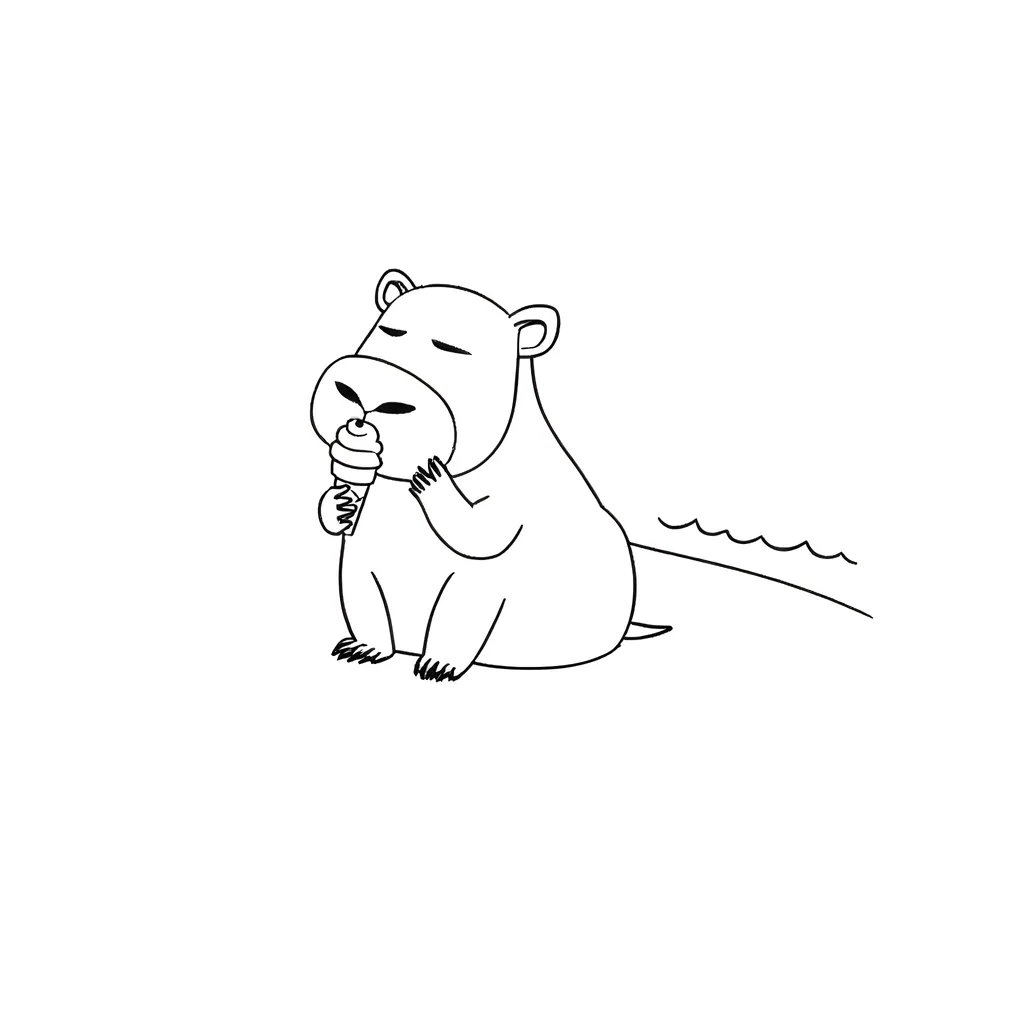 Capybara's Day at the Beach: 5 Adorable and Easy Drawing Ideas