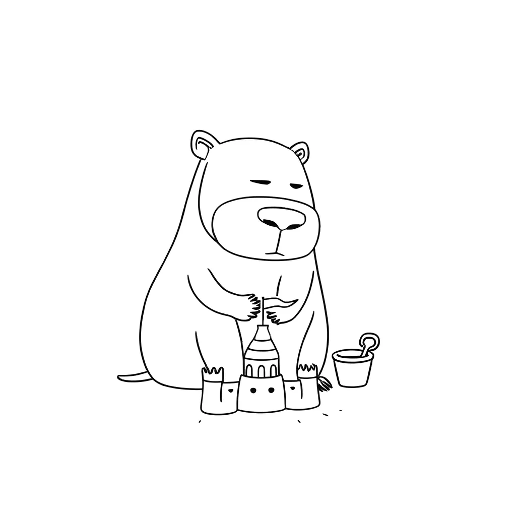 Capybara's Day at the Beach: 5 Adorable and Easy Drawing Ideas