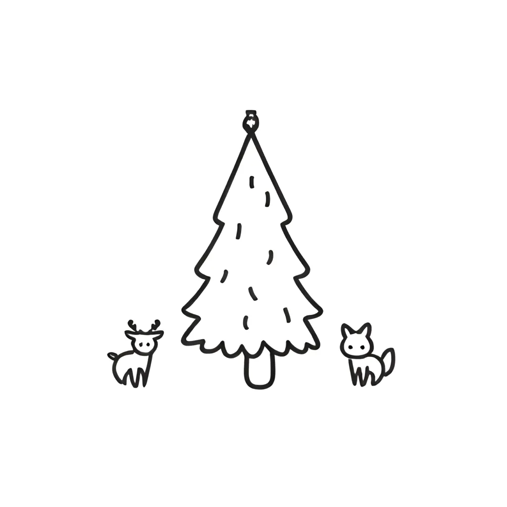 Simple Christmas Tree Drawing Ideas: 12 Festive Sketches